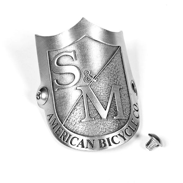 S&M Metal Head Tube Badge - BMXGuru.com / C&W Cycle