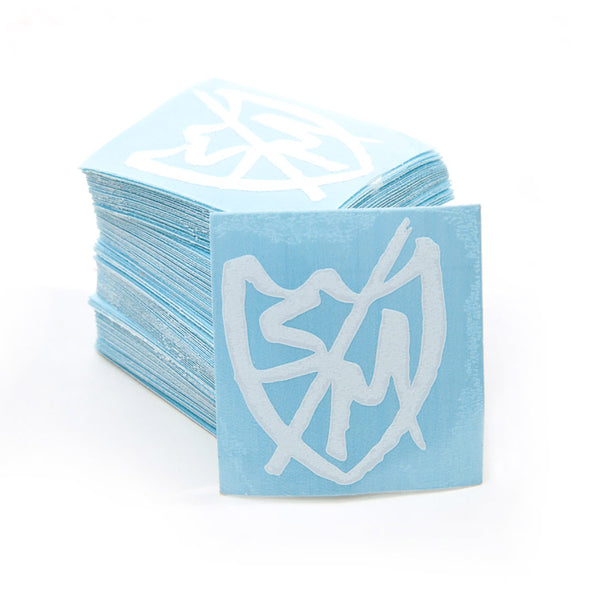 S&M BMX Sharpie Shield Decal - Small - White - BMXGuru.com / C&W Cycle