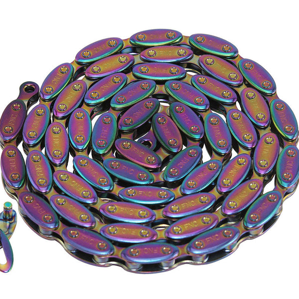 FNC Olive BMX / Beach Cruiser Chain - 1/2x1/8 - Oil Slick - BMXGuru.com ...