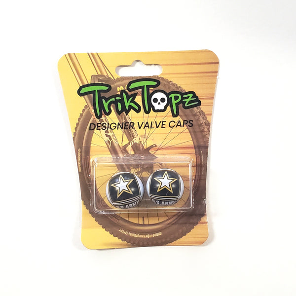 Trik Topz Army Logo Valve Caps - Pair - BMXGuru.com / C&W Cycle