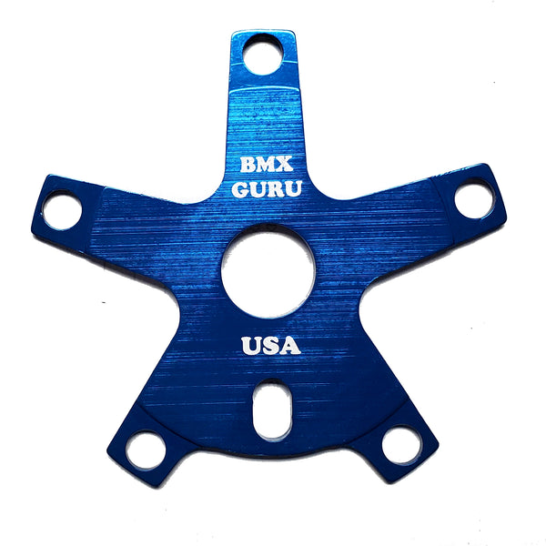 BMXGuru Aluminum BMX Flat-Top Spider - 110mm - Blue - USA Made ...