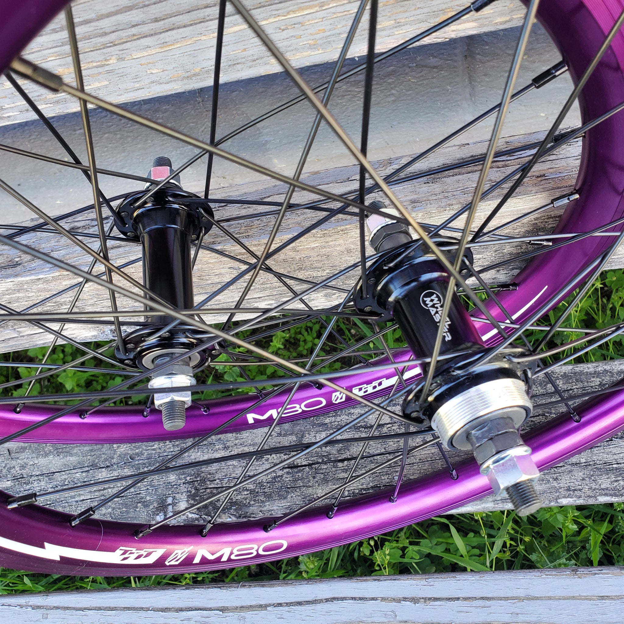 20" TNT M80X Freewheel BMX Wheelset - Pair - Purple - BMXGuru.com / C&W ...
