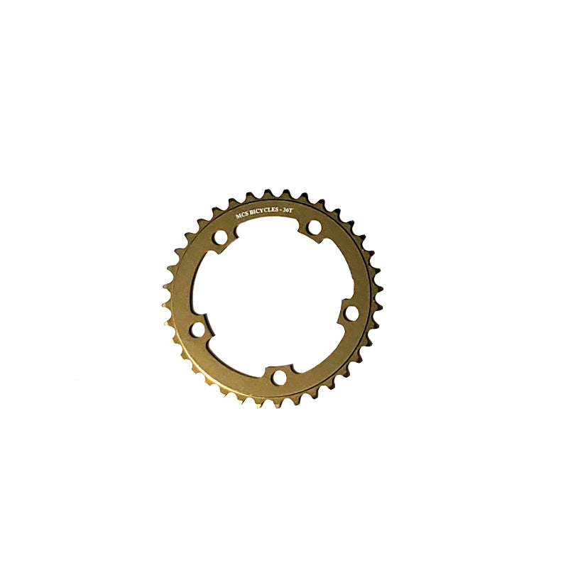 MCS 36t BMX Chainring - Gold - 110mm 5-bolt - USA Made - BMXGuru.com ...