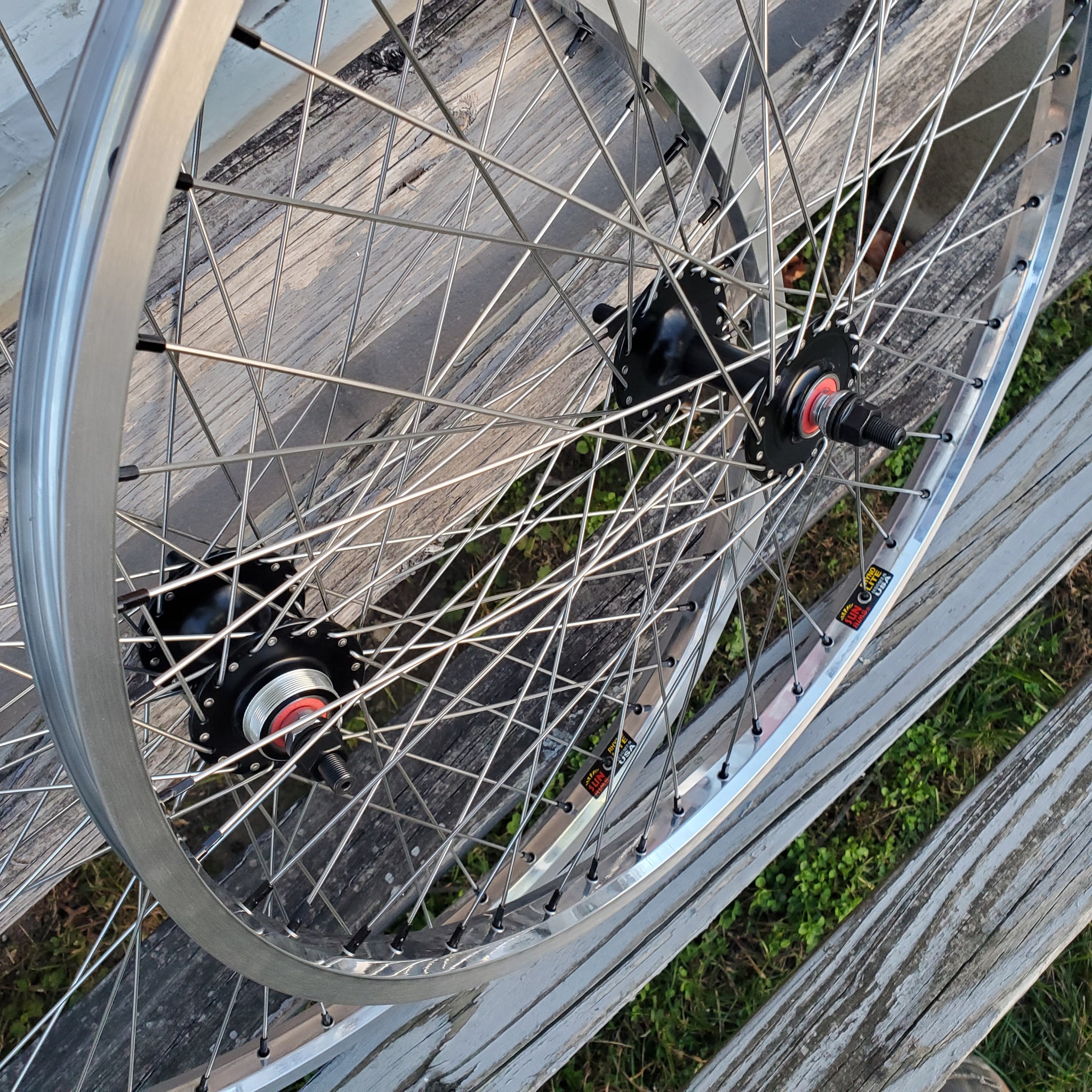 26" Sun Rhyno Lite 48H Wheels - Pair - Sealed High Flange - Polished/B ...