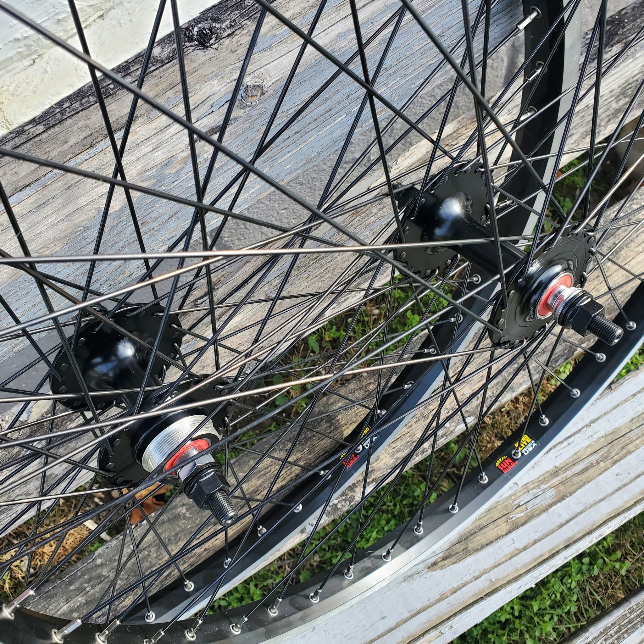 26" Sun Rhyno Lite 48H Wheels - Pair - Sealed High Flange - Black ...