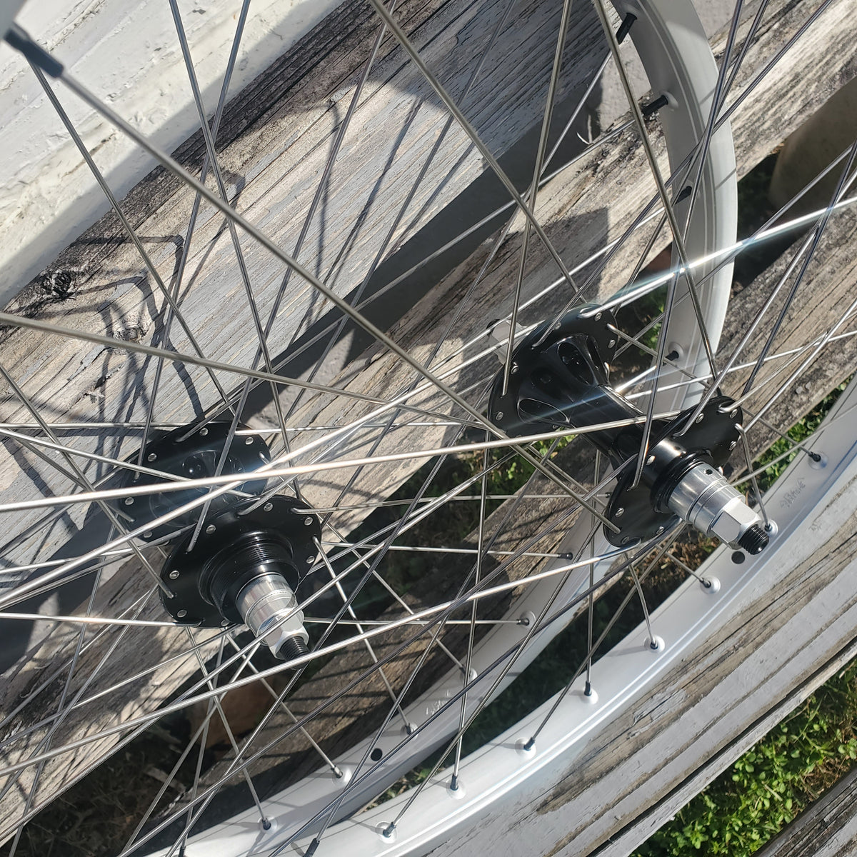 26" Araya 7X / TNT Revolver BMX Wheelset - Pair - Silver / Black ...