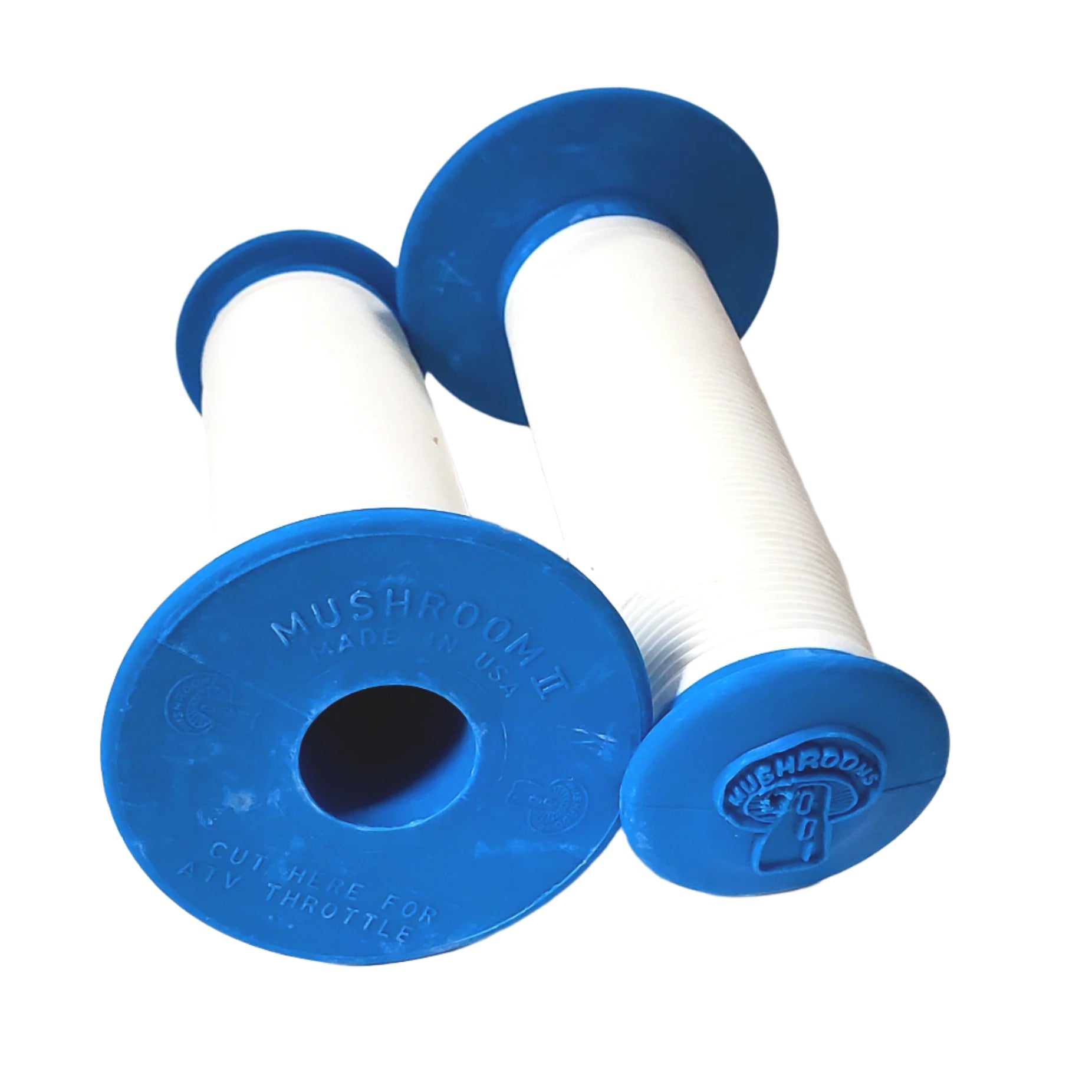ODI Mushroom II - Dual-Ply Re-issue BMX grips - White over Blue - USA ...