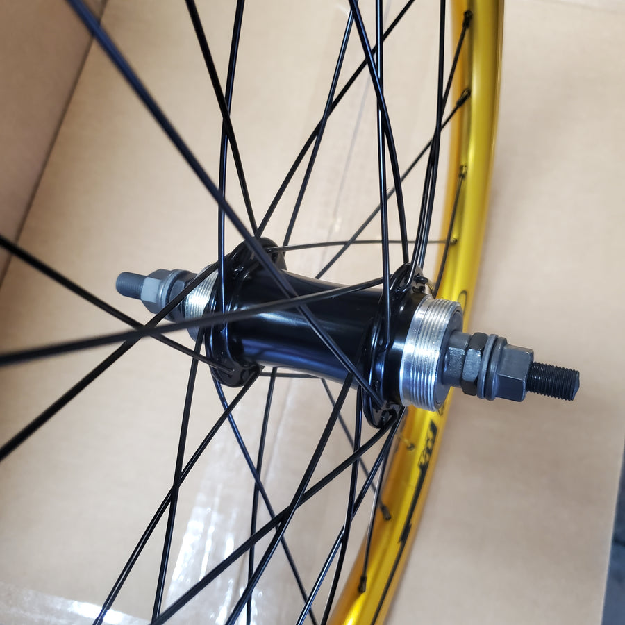 20" TNT M80X Flip-Flop BMX Wheelset - Pair - Gold - BMXGuru.com / C&W Cycle