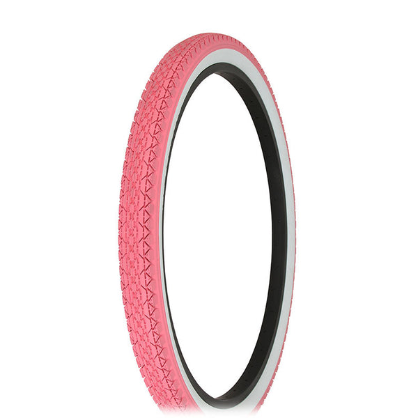 26x2.125 Innova Goodyear-style Cruiser Tread Tire - Pink w/ Whitewall ...
