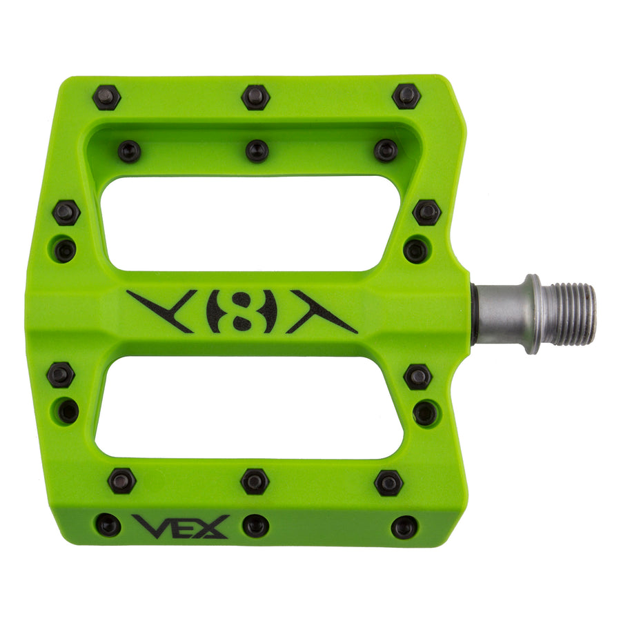 Origin8 Vex Sealed Platform Pedals - Removable Pins - 9/16" - Green ...