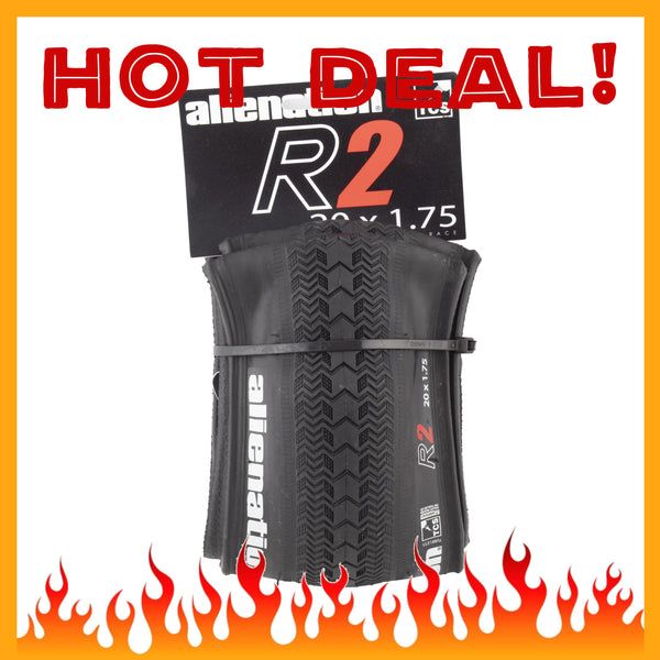 20x1.75 Alienation TCS R2 Folding Rear BMX Race Tire - 85psi - Black ...