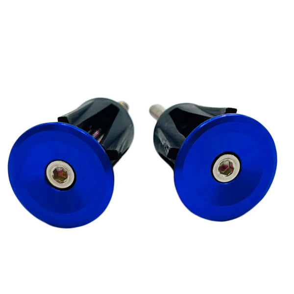 Aluminum Bar Plugs - Blue - BMXGuru.com / C&W Cycle