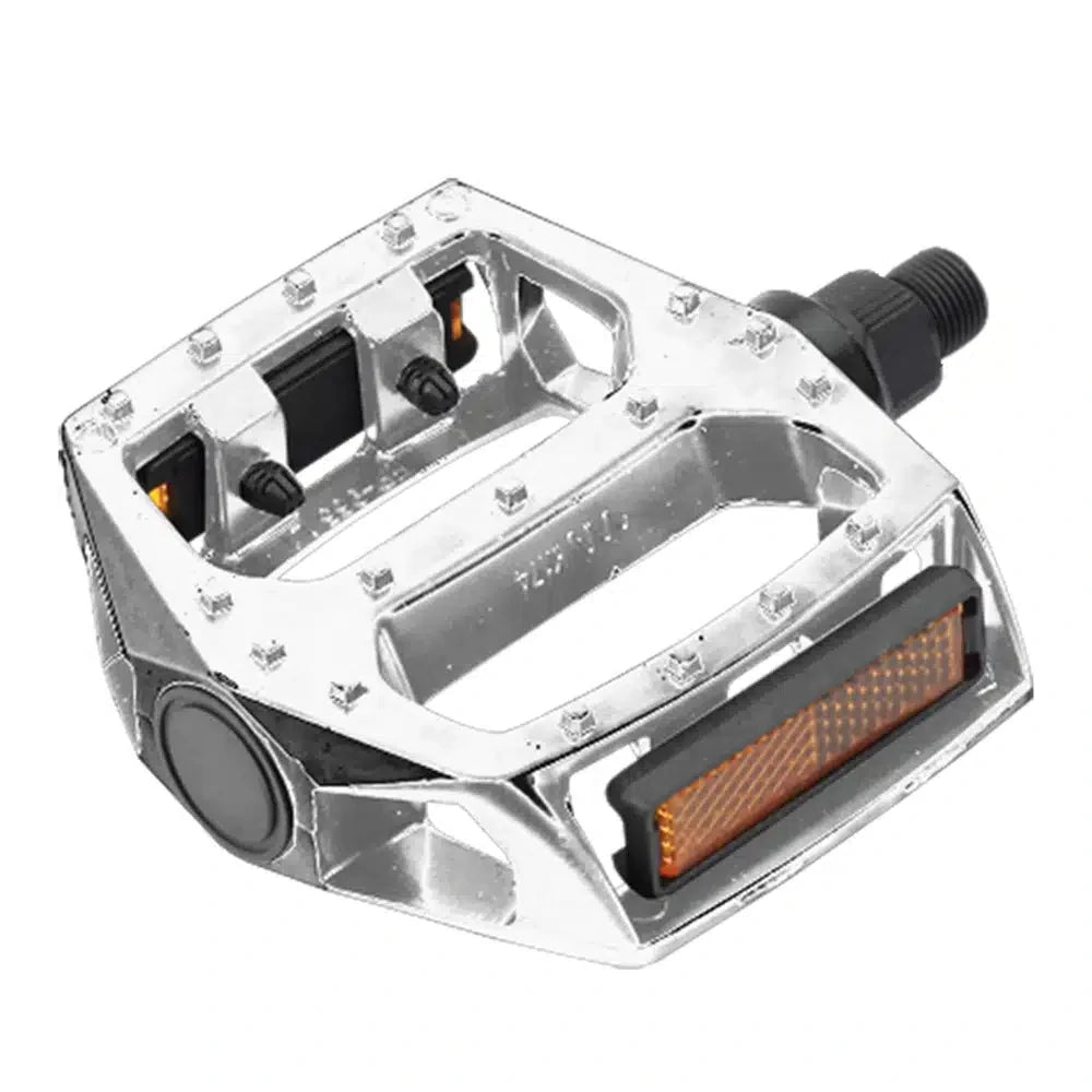 RAVX Flat Aluminum Platform BMX Pedals - 1/2" - Silver - BMXGuru.com ...
