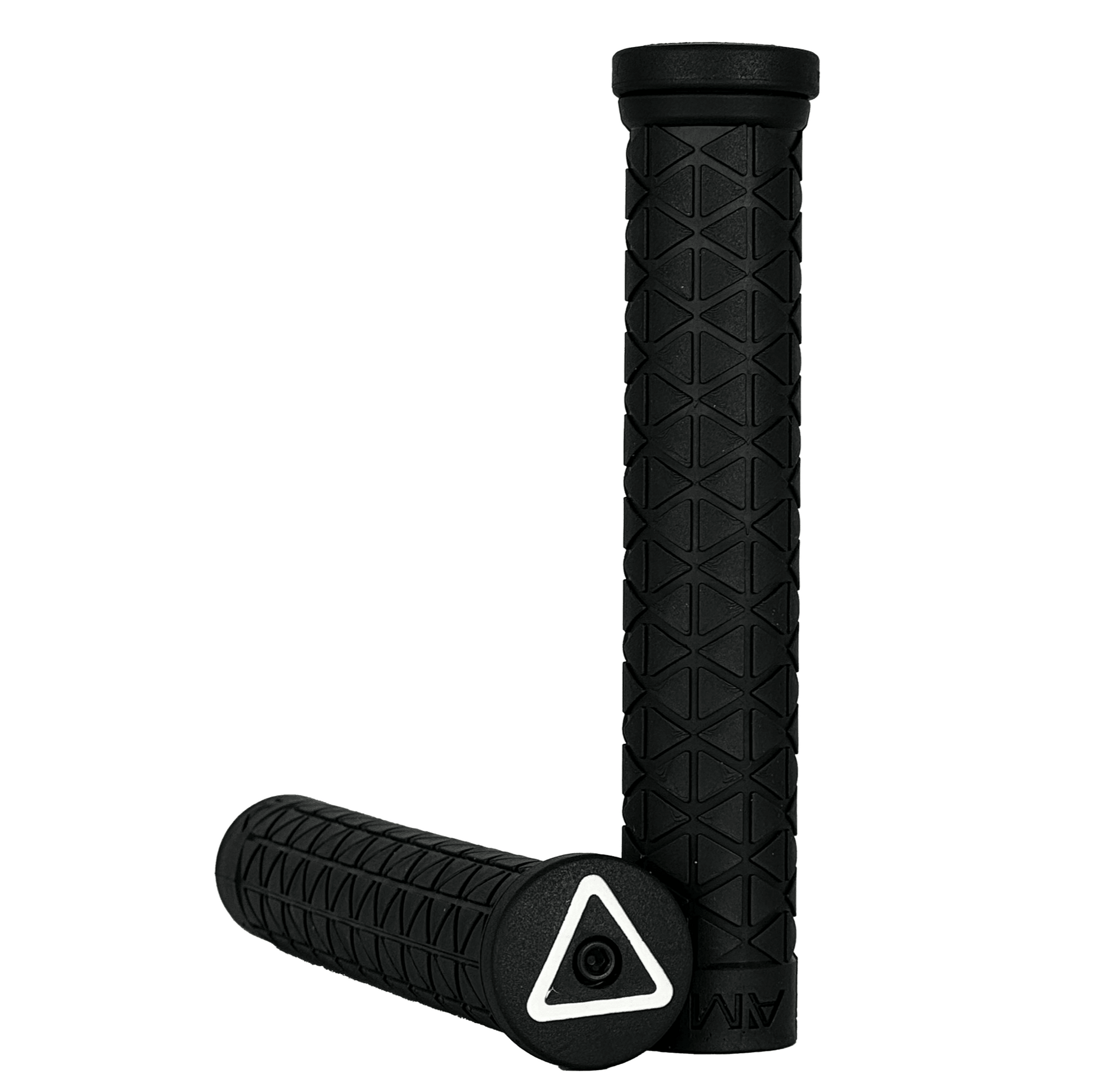 AME Super Tri Long Flangeless BMX Grips w/ Plugs - Black - USA Made ...