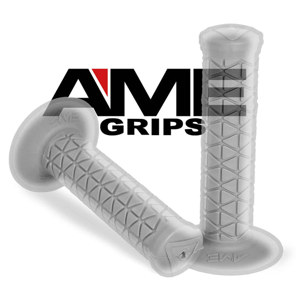 AME Triangle BMX Grips - Flanged - Clear - USA Made - BMXGuru.com / C&W ...