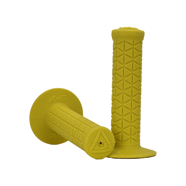 AME Triangle BMX Grips - Yellow - USA Made - BMXGuru.com / C&W Cycle