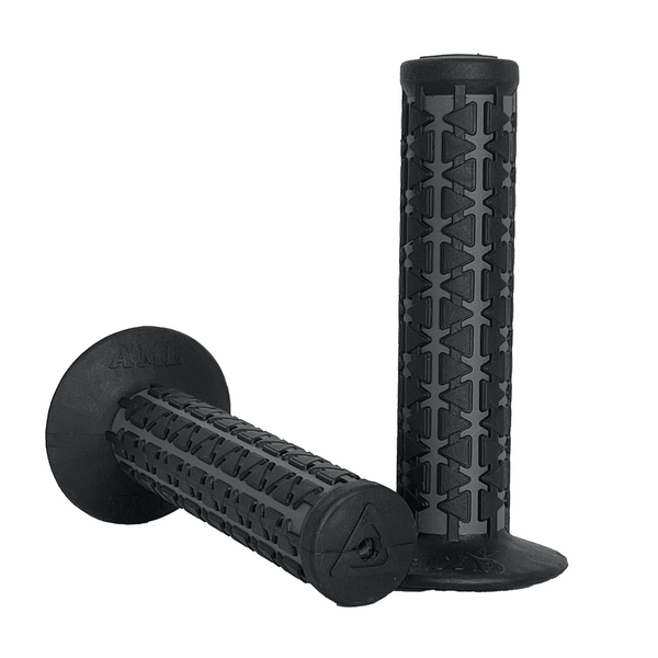 AME Dual BMX Grips - Flanged - Black over Gray - Made in the USA ...