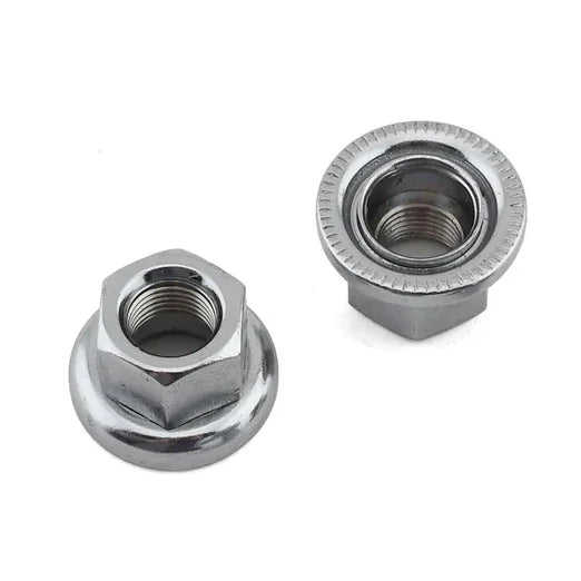 Swivel Flanged Axle Nuts - 3/8"x24t for Coaster Brake - Pair - Chrome ...