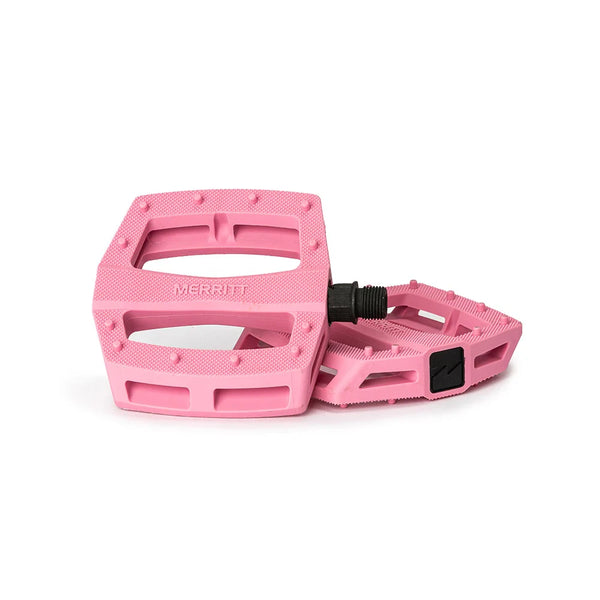 Merritt BMX P1 PC Platform Pedals - 9/16" - Pink - BMXGuru.com / C&W Cycle