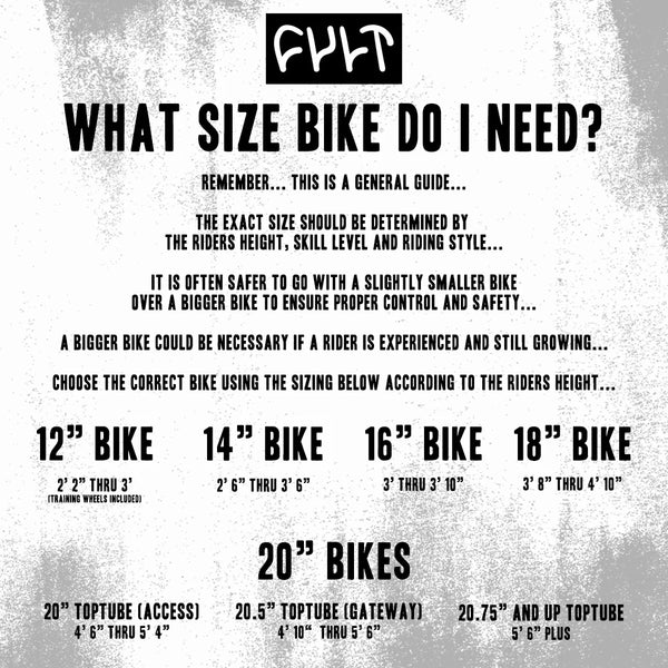 Cult Juvenile 16" Complete BMX Bike - 16.5"TT - Black - BMXGuru.com / C ...