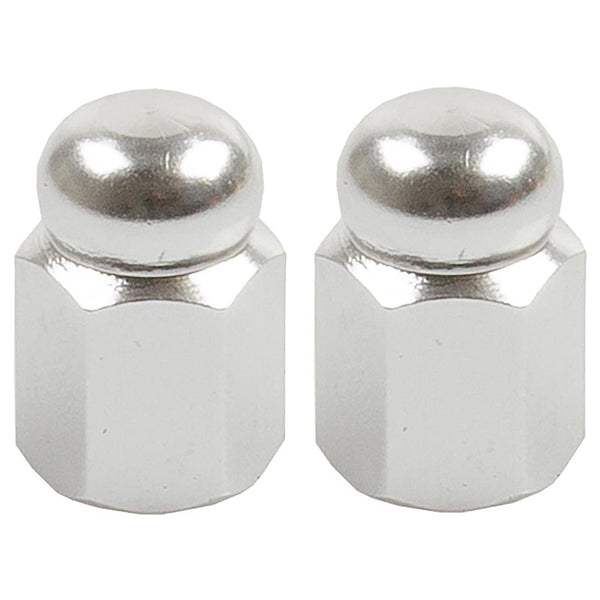 Schrader Valve Caps - Aluminum Hex Dome - Pair - Silver - BMXGuru.com ...