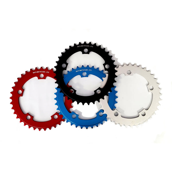 MCS 36t BMX Chainring - Blue - 110mm 5-bolt - USA Made - BMXGuru.com ...