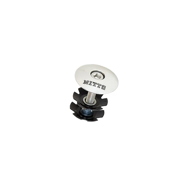 Nitto 1-1/8" Aluminum Stem Top Cap w/ Star Nut - Silver - BMXGuru.com ...