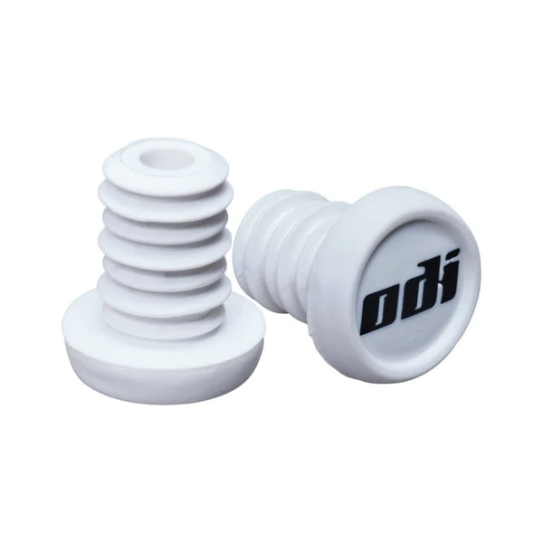 ODI Nylon Push-In Bar End Plugs - White - USA Made - BMXGuru.com / C&W ...
