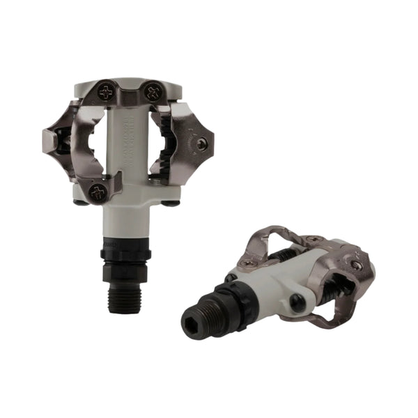 Shimano PD-M520 Clipless Pedals w/ Cleats - White - BMXGuru.com / C&W Cycle