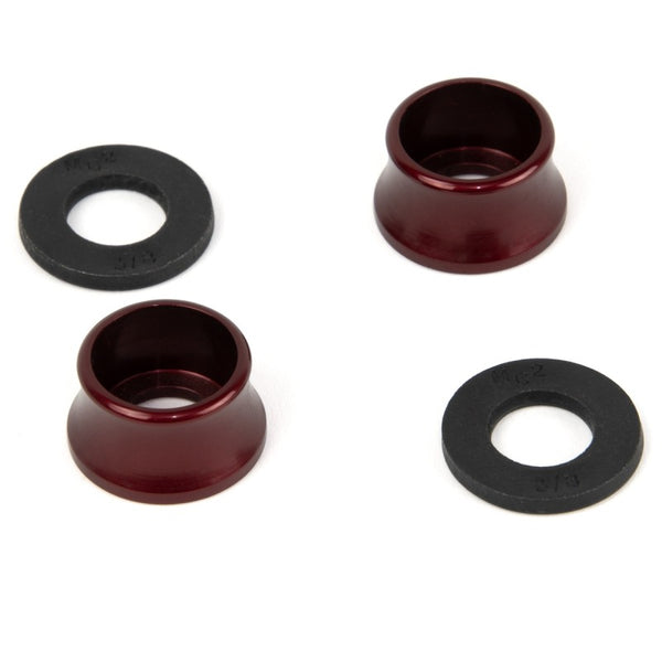 Profile Volcano Cone Washers - Pair - Aluminum - Blood Red - USA Made ...