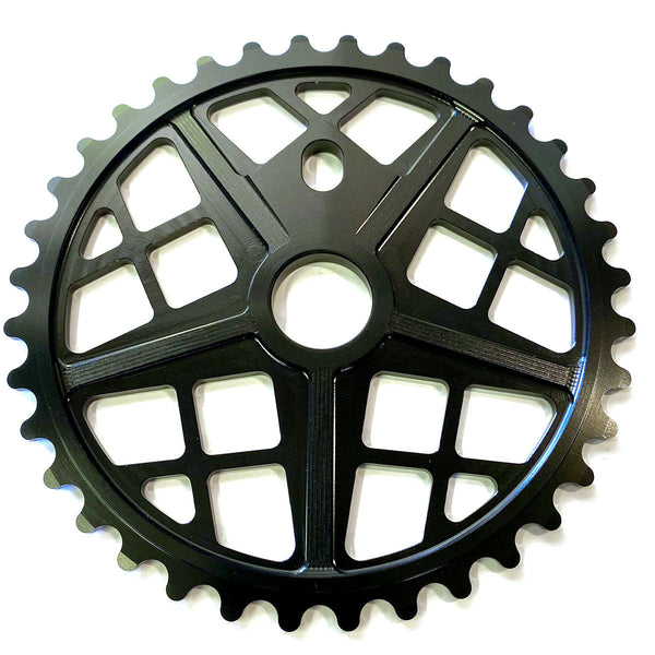 S&M Motoman 44t BMX Sprocket / Chainwheel - Black - USA Made - BMXGuru ...