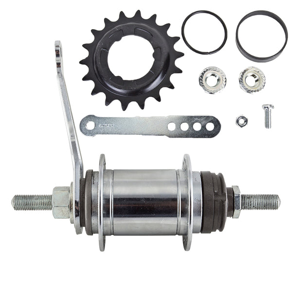Coaster Brake Rear Hub - Chrome - 36h - 3/8" axle - by Shimano ...