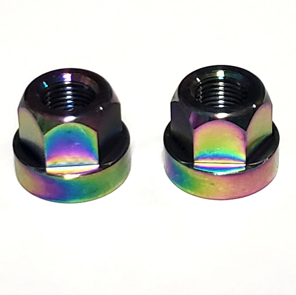 TNT Aluminum Axle Nuts - 3/8" x 26t - Set of 2 - Oil Slick - BMXGuru ...