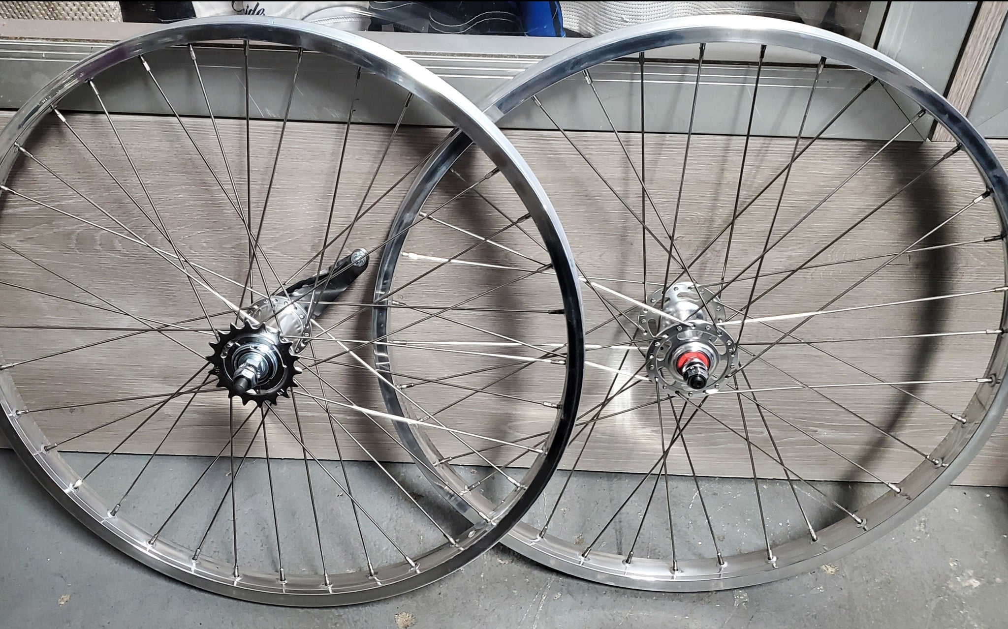 24" 7X style Coaster Brake BMX Wheels - Pair - Polished - BMXGuru.com ...