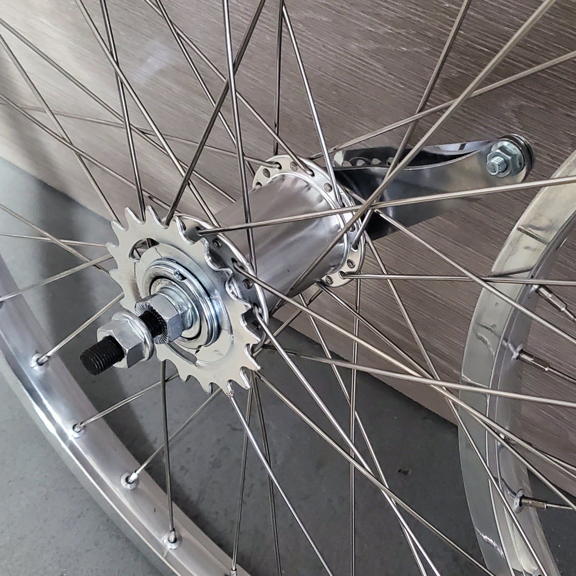 24" 7X style Coaster Brake BMX Wheels - Pair - Polished - BMXGuru.com ...