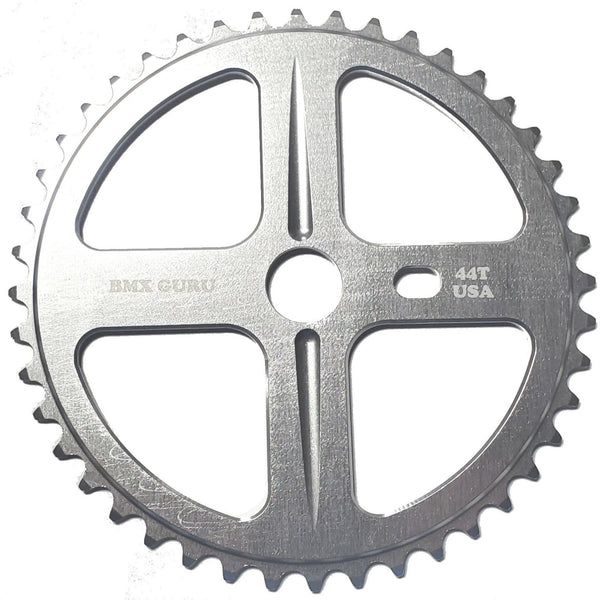 BMXGuru 44t Bolt Drive BMX Aluminum Sprocket / Chainwheel - Silver - U ...