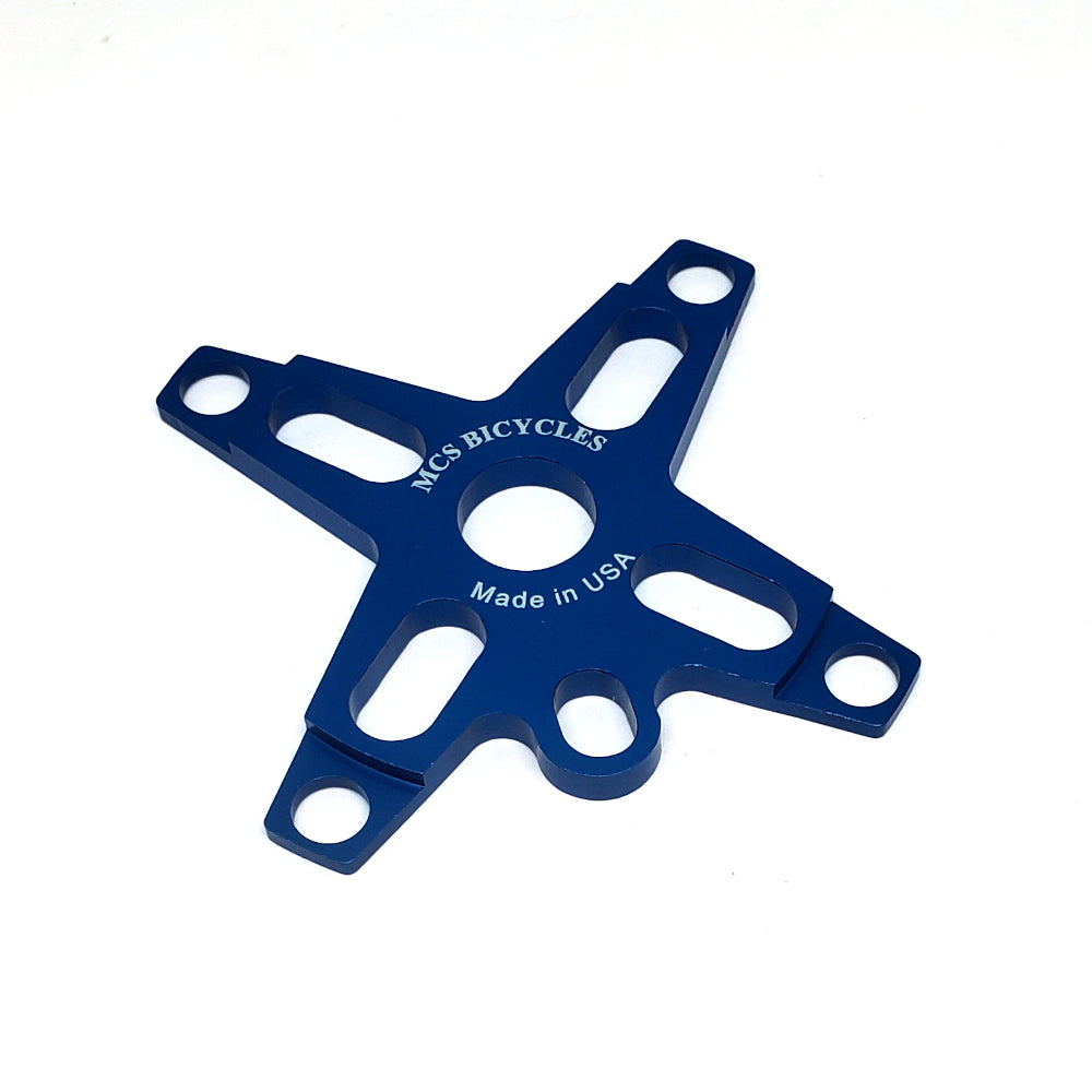 MCS Bolt-on BMX Aluminum Spider - 4-bolt / 104mm - Blue - USA Made ...