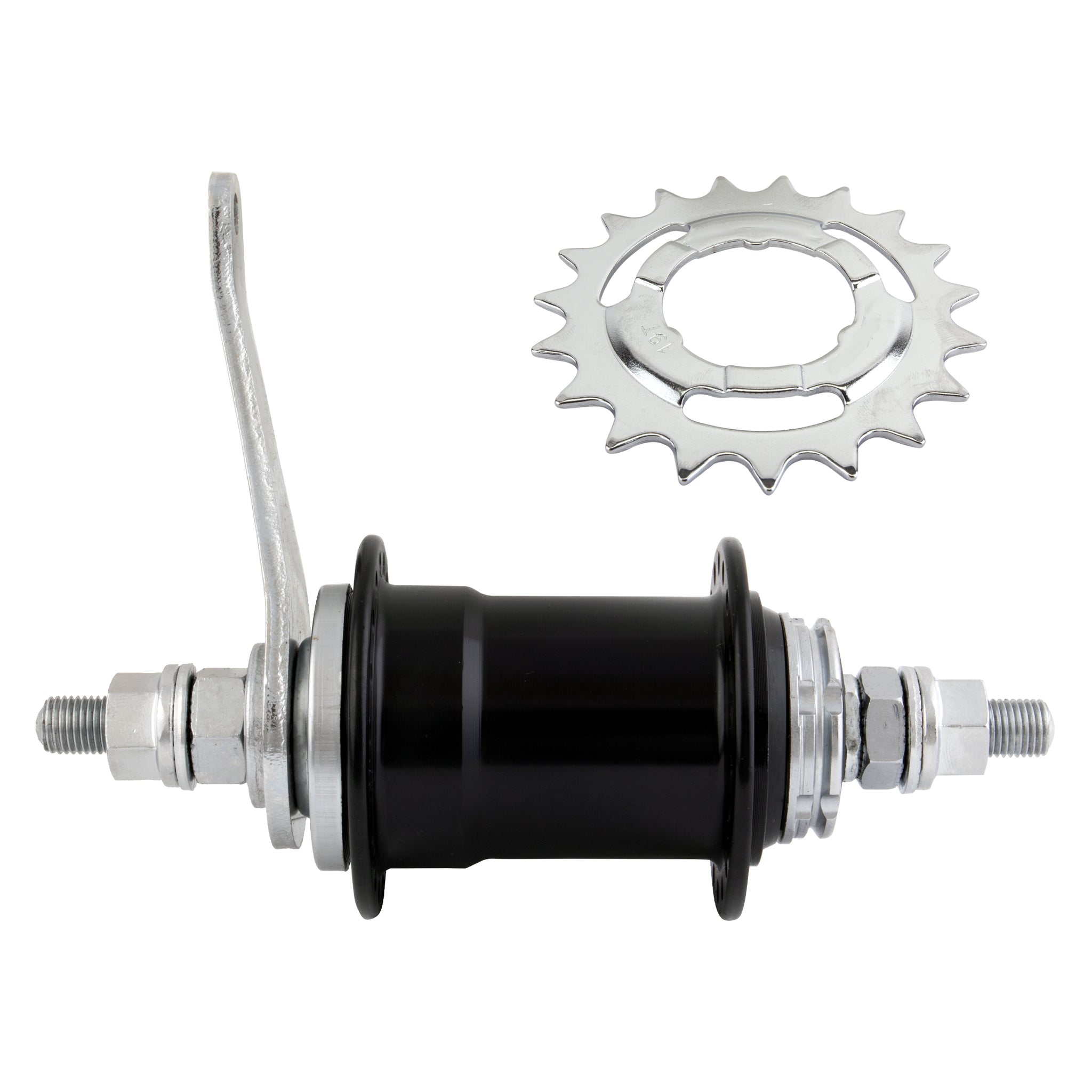 Heavy Duty Aluminum Coaster Brake Rear Hub - 36h - 3/8" axle - Black ...