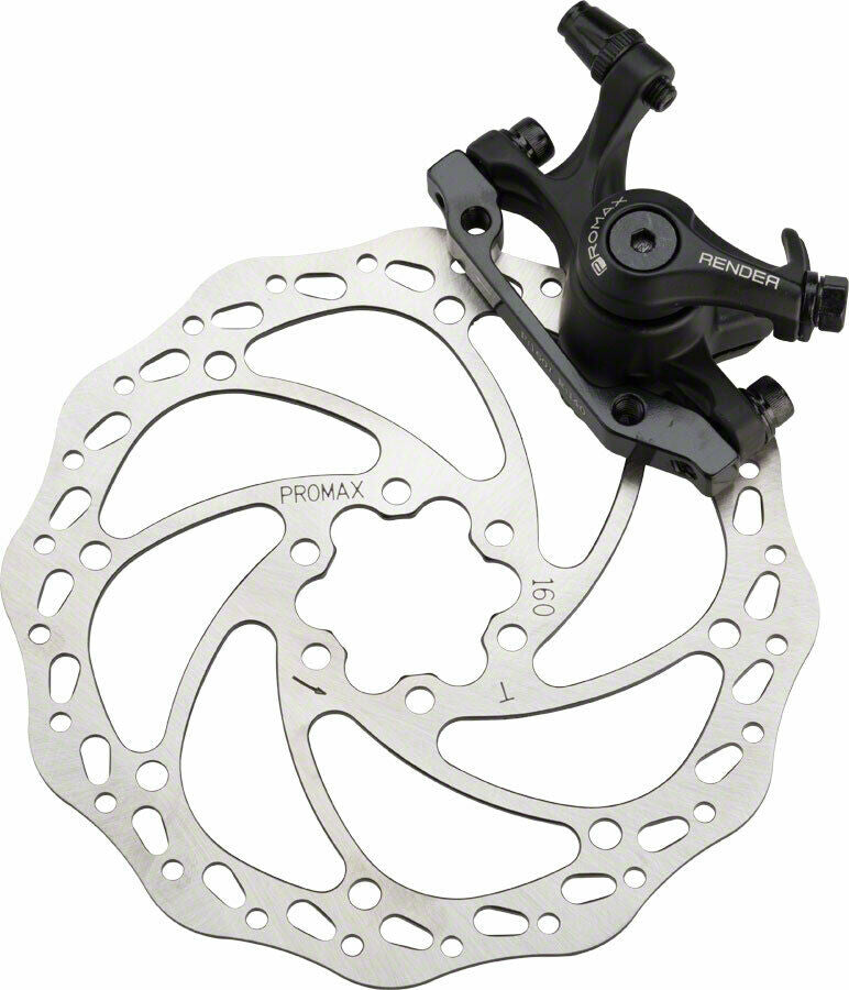 Promax Render Front Mechanical Disc Brake Caliper w/ 160mm Rotor + IS ...
