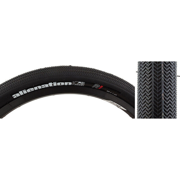 20x1.60 Alienation TCS R1 Folding Rear BMX Race Tire - 85psi - Black ...