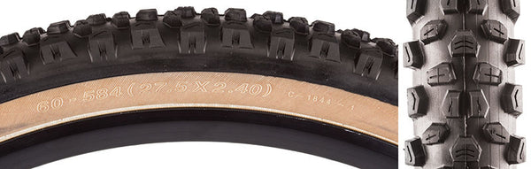 27.5x2.40 (ISO 584mm) CST C-1844 ATB/BMX tire - Black w/ Skinwall ...