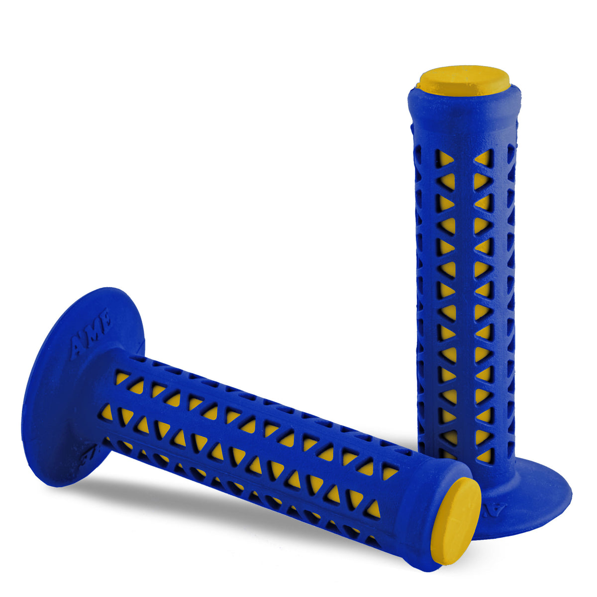 AME Unitron re-issue retro BMX grips - Blue over Yellow - BMXGuru.com ...