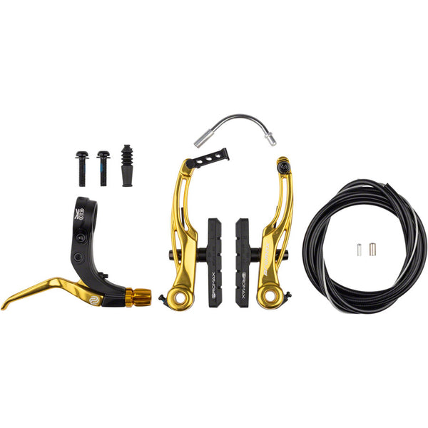 Promax P-1 / Click Pro BMX V-Brake Kit - Long Reach (108mm) - Gold ...
