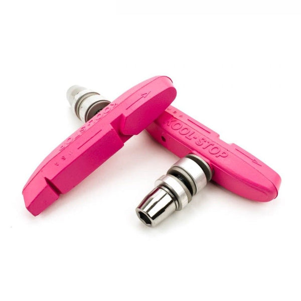 Kool Stop Supra 2 Threaded Brake Pads / Shoes - Pink - USA Made ...