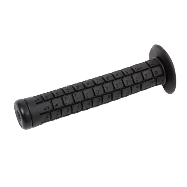 Odysssey BMX Aaron Ross "Keyboard V1" Grips w/ Bar Ends - Flanged - Bl ...