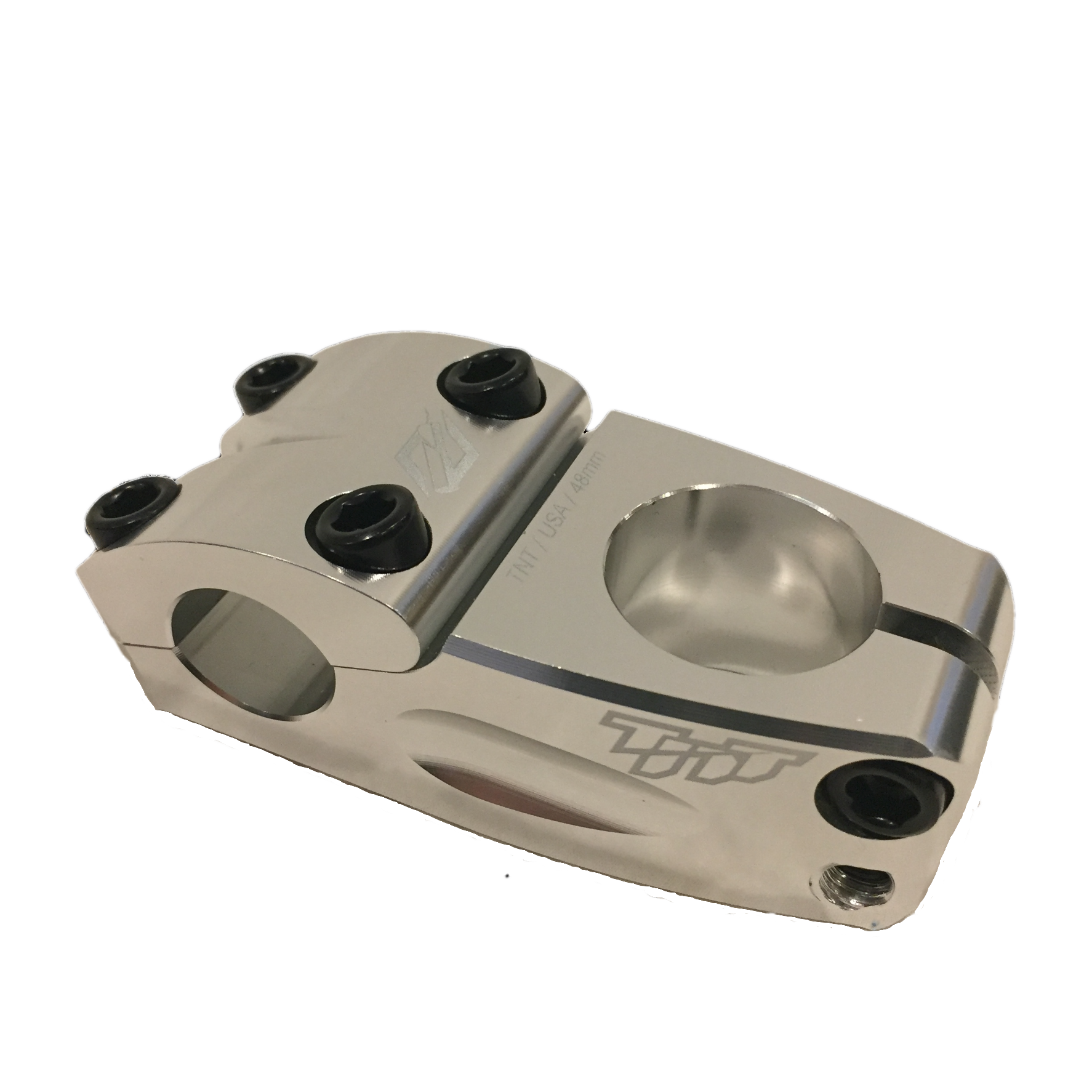 TNT Threadless BMX Race Stem - 48mm - Silver - USA Made - BMXGuru.com ...
