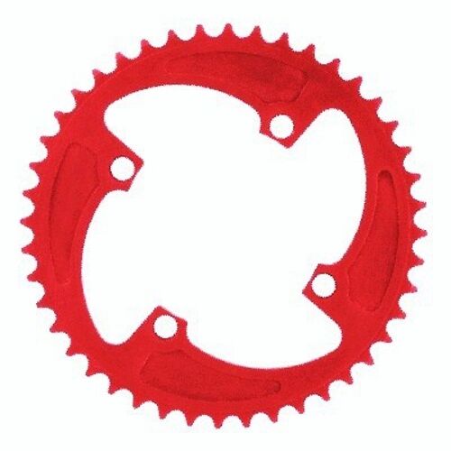 MCS 43t BMX Chainring - Red - 104mm 4-bolt - USA Made - BMXGuru.com / C ...
