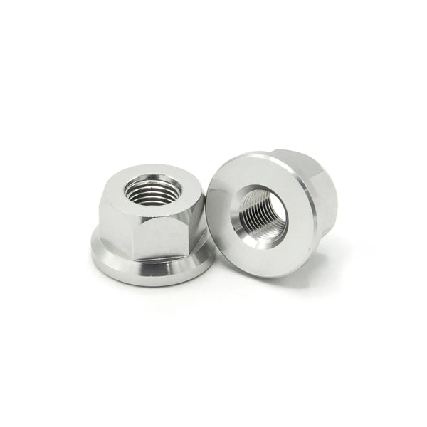 Theory 3/8" x 26t Aluminum BMX Axle Nuts - Set of 2 - Silver - BMXGuru ...