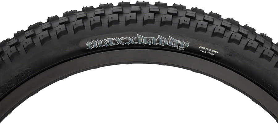 20x2.2 Maxxis Maxx Daddy BMX tire - Black - BMXGuru.com / C&W Cycle