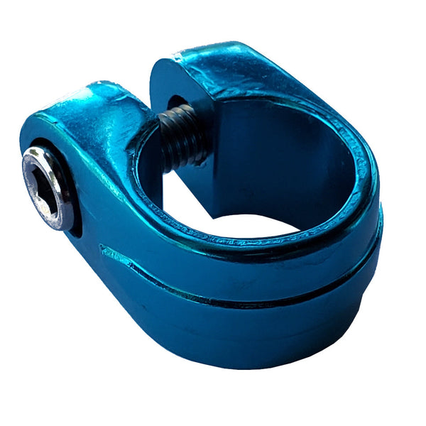 Suntour Style BMX Seat Post Clamp - 25.4mm - 1" - Blue - BMXGuru.com ...